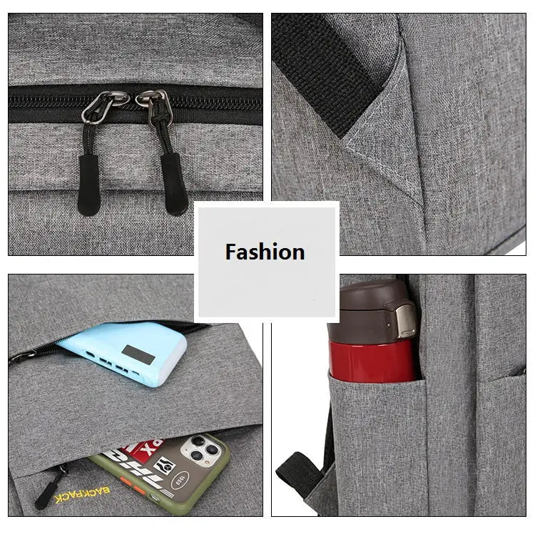 3Pcs Sets Men & Women Waterproof Backpack for Travel and College ...