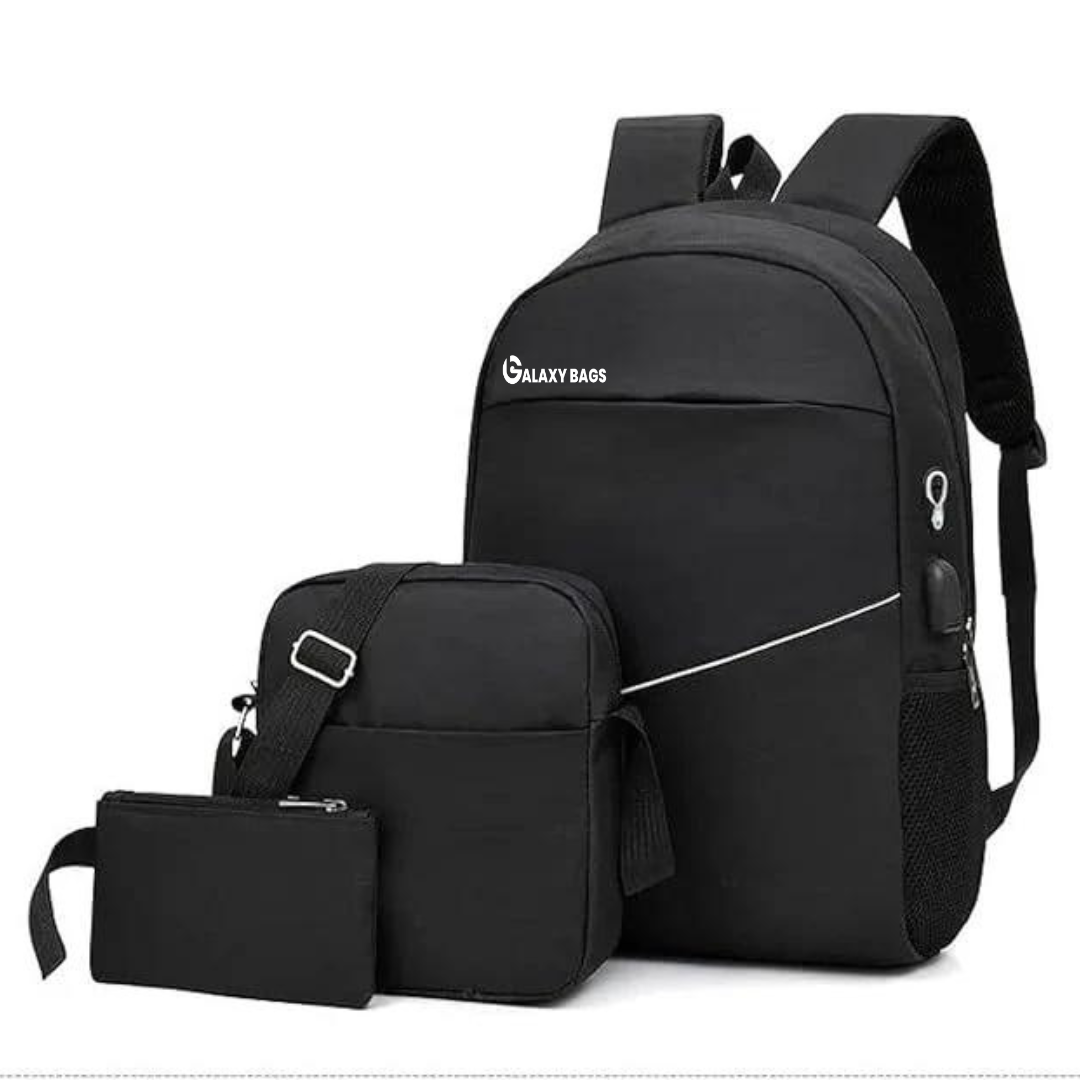 Black 3 in 1 Laptop Backpack For Men & Women Without USB Port 2003 ...