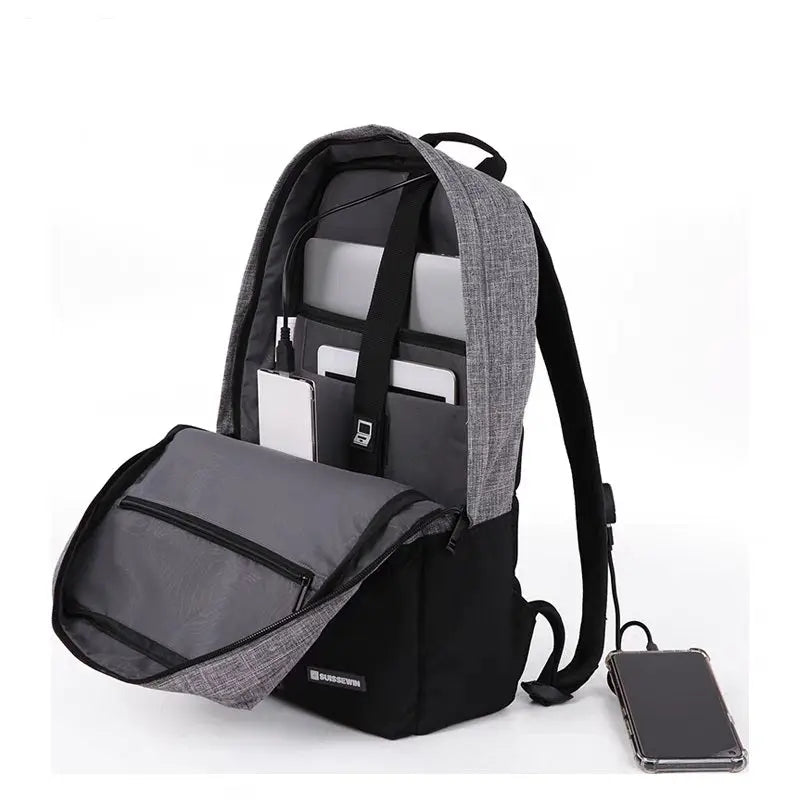 Grey Laptop Backpack For Boys And Girls 4023 - Galaxy Bags